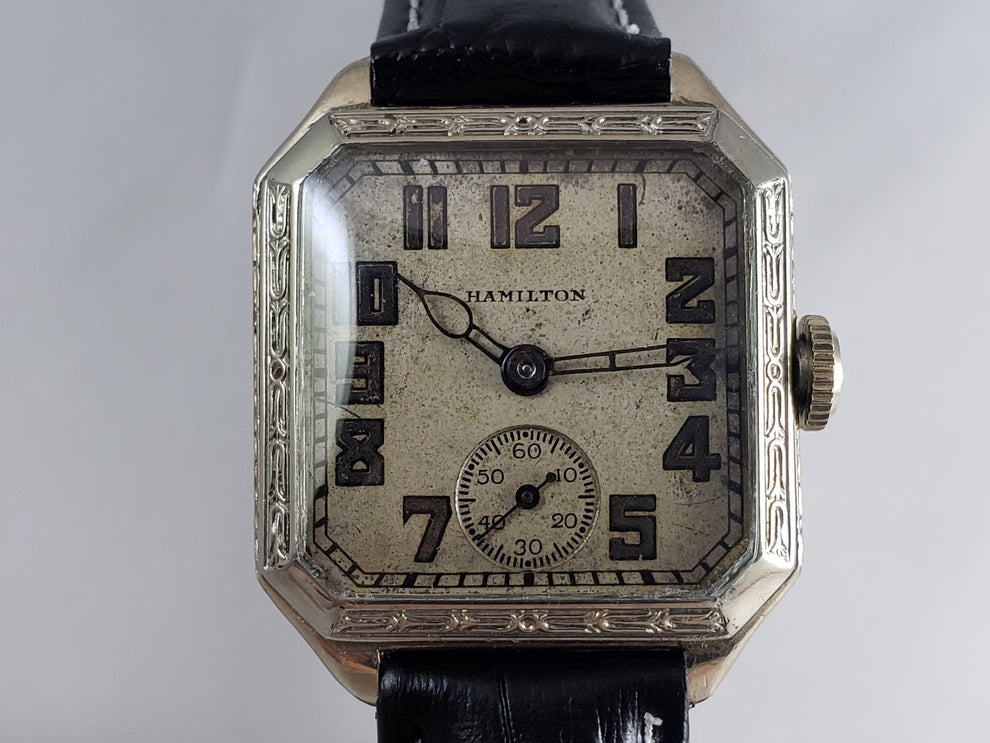 1927 Hamilton Square Cut Corner Engraved – Wolfe Vintage Watches